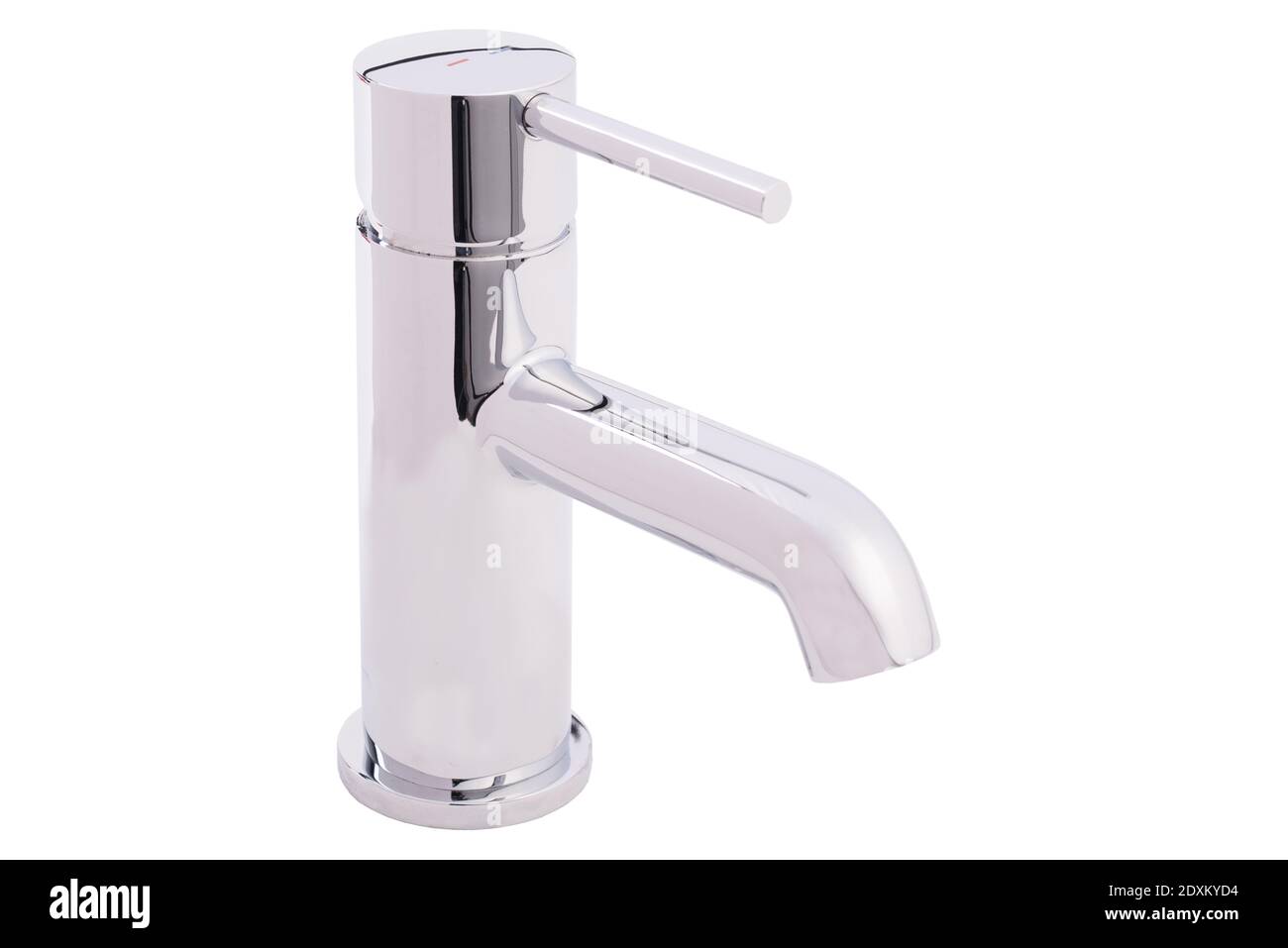 A modern faucet, a cold/hot water mixer tap, for the bathroom isolated ...