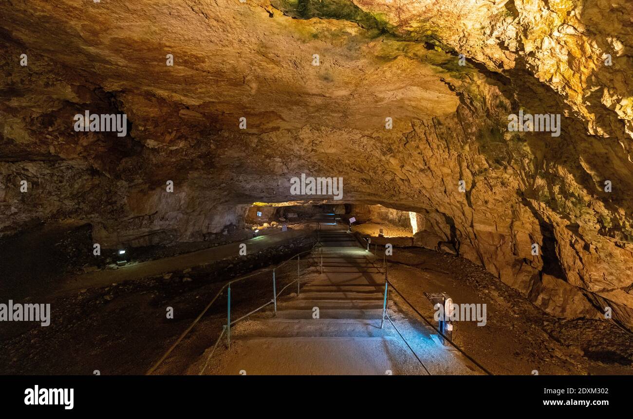Jerusalem, Israel - October 14, 2017: Underground halls and passages of ...