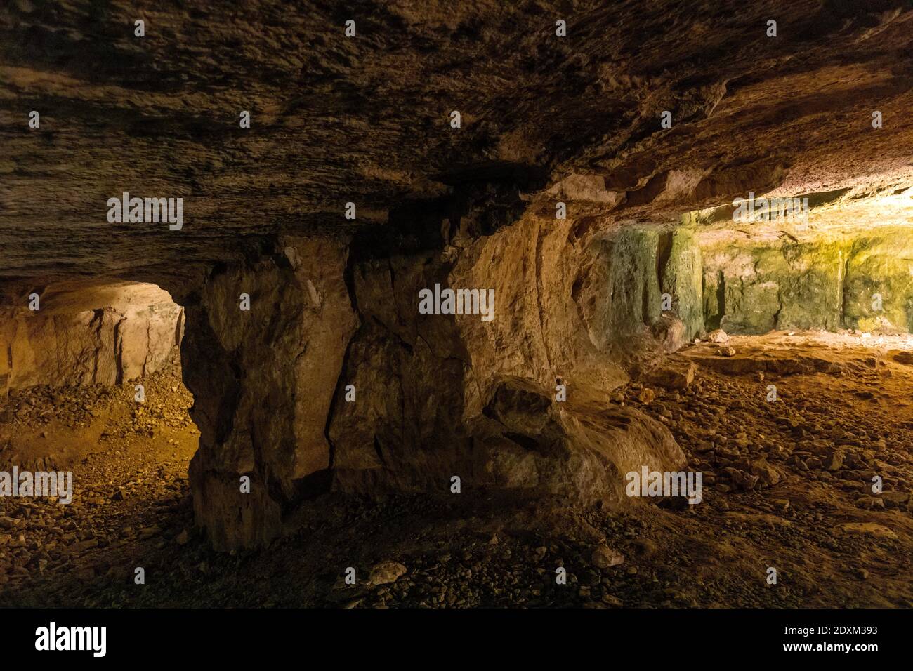Jerusalem, Israel - October 14, 2017: Underground halls and passages of ...