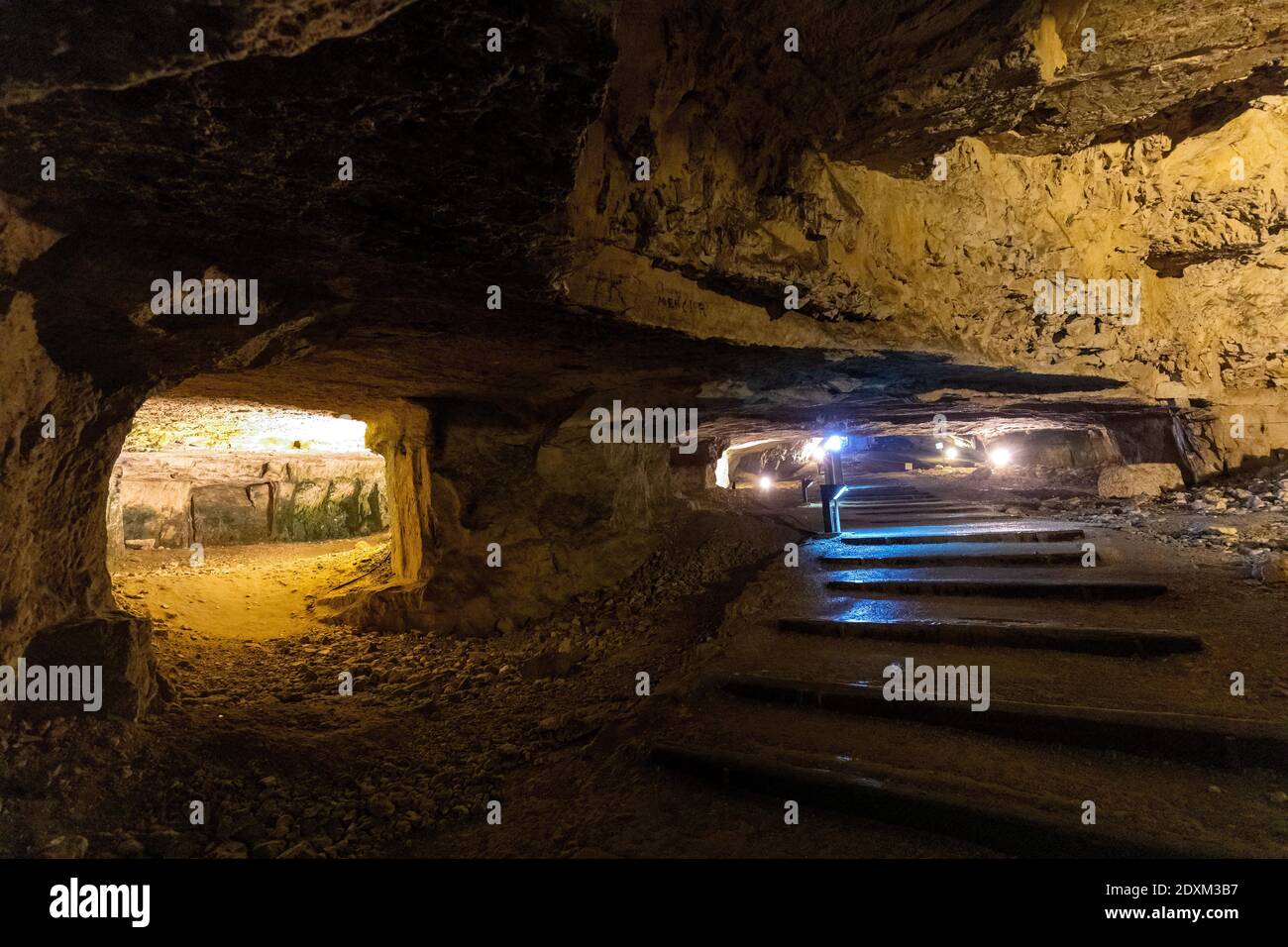 Jerusalem, Israel - October 14, 2017: Underground halls and passages of ...