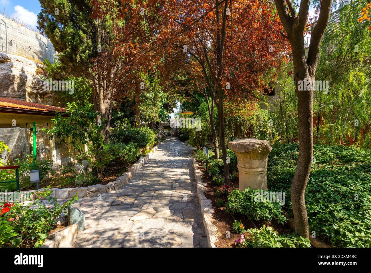 Jerusalem, Israel - October 14, 2017: Garden Tomb park considered as ...