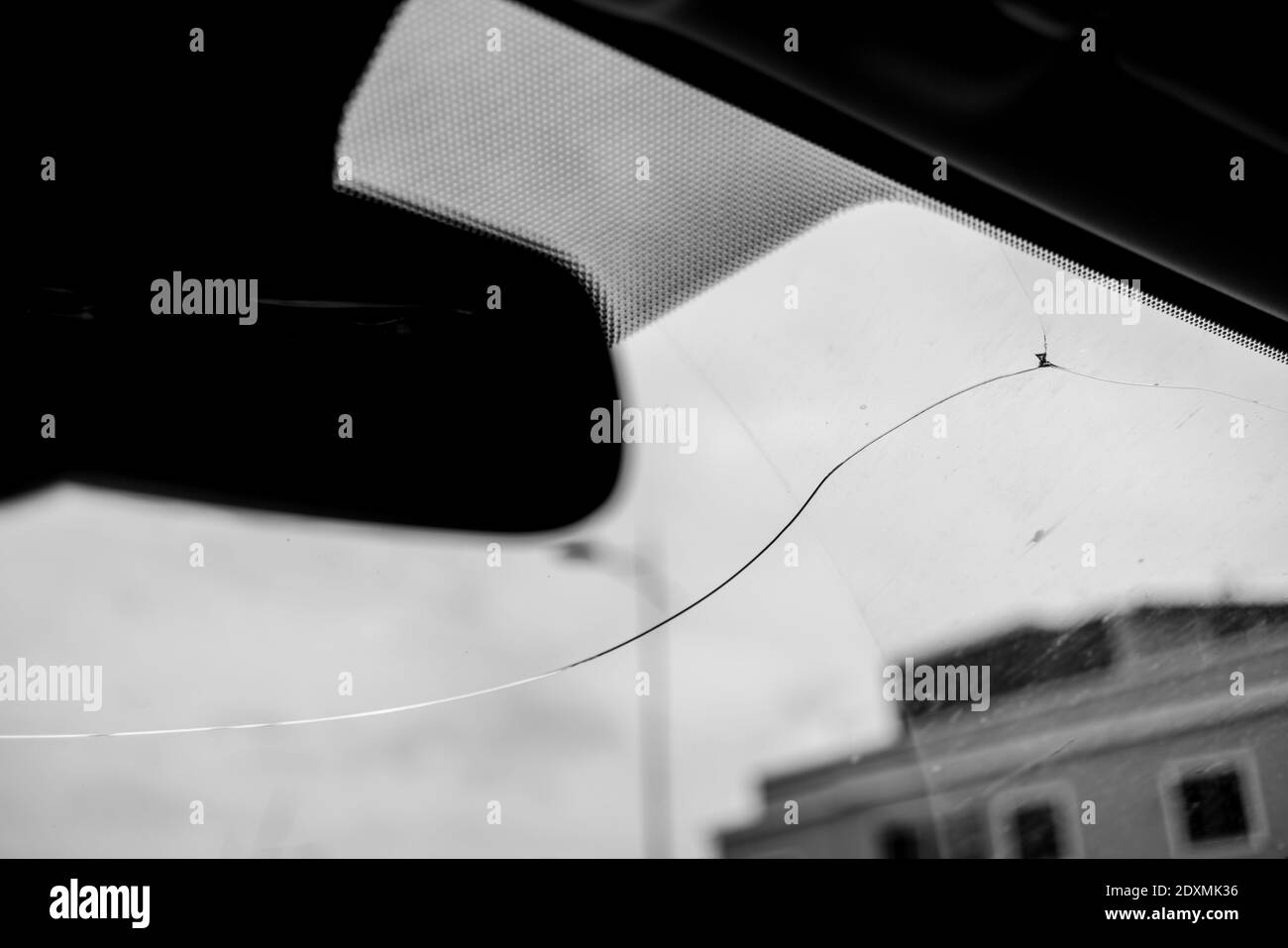 Broken glass car interior Black and White Stock Photos & Images - Alamy