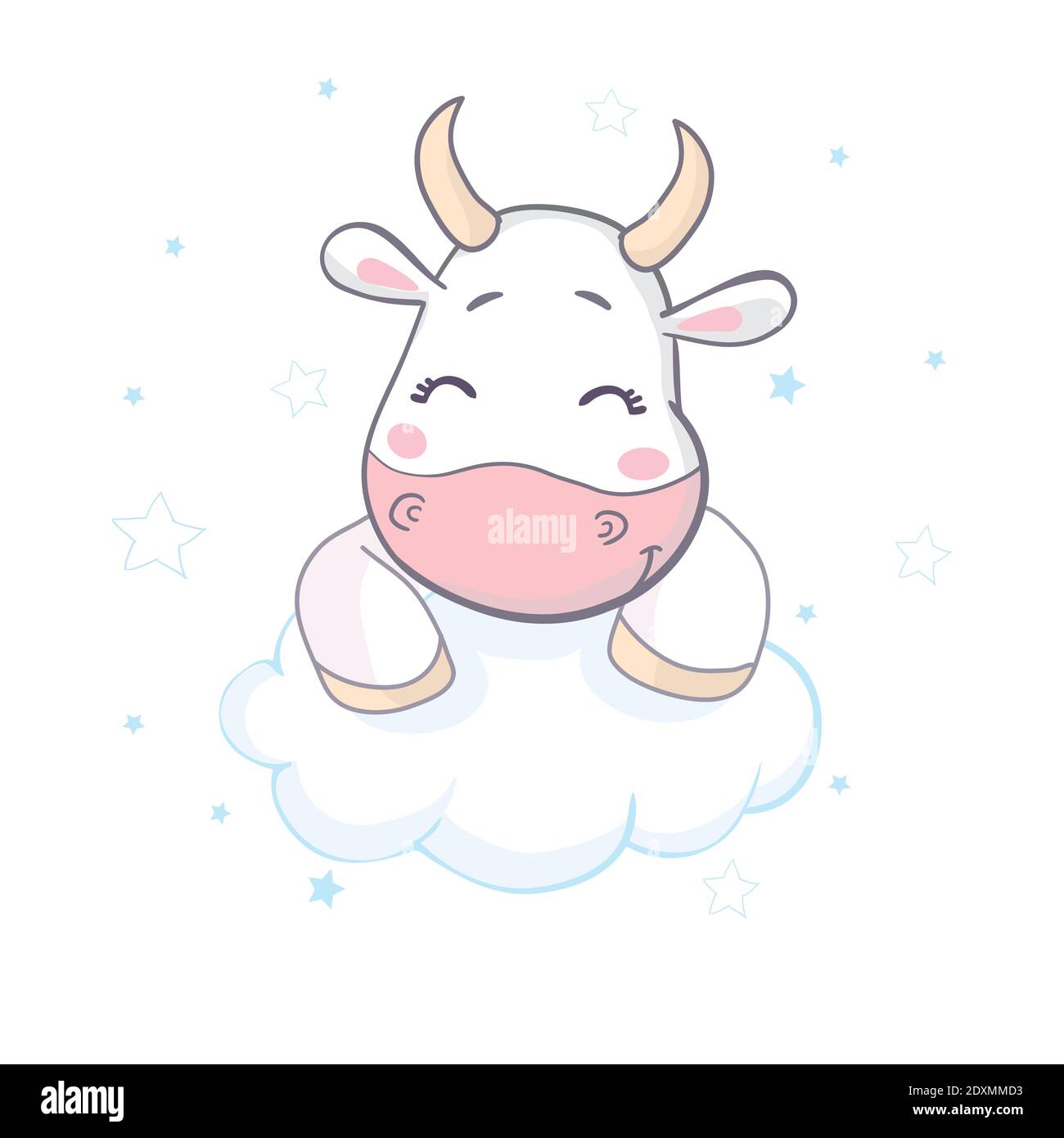 Grazing cattle in summer Stock Vector Images - Alamy