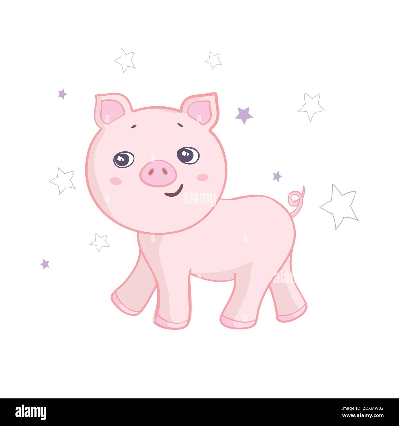 Illustration of very cute piggy Stock Vector Image & Art - Alamy