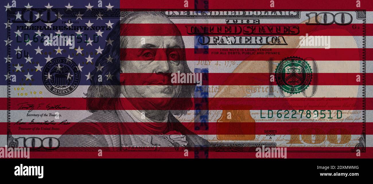 American flag on dollar sign hi-res stock photography and images - Alamy