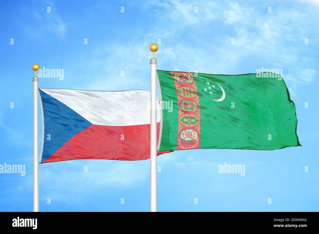 Turkmenistan czech flag hi-res stock photography and images - Alamy