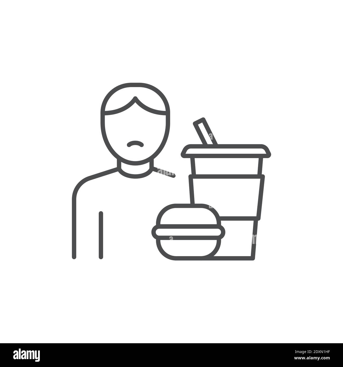 Food addiction Stock Vector Images - Alamy