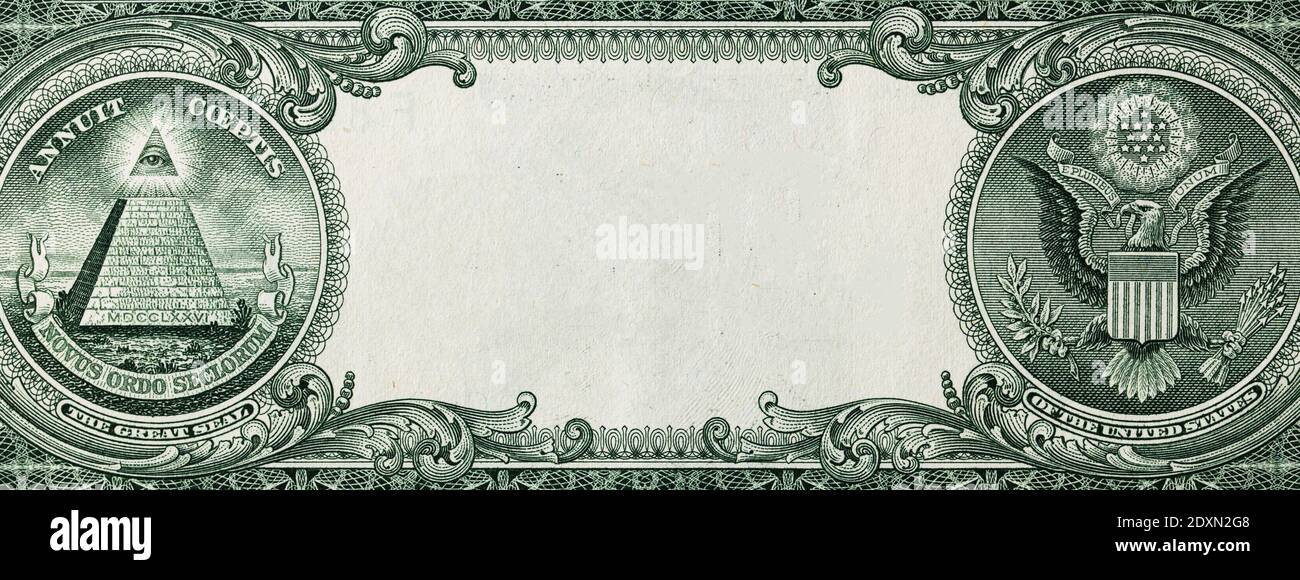 U.S. dollar border with empty middle area Stock Photo - Alamy