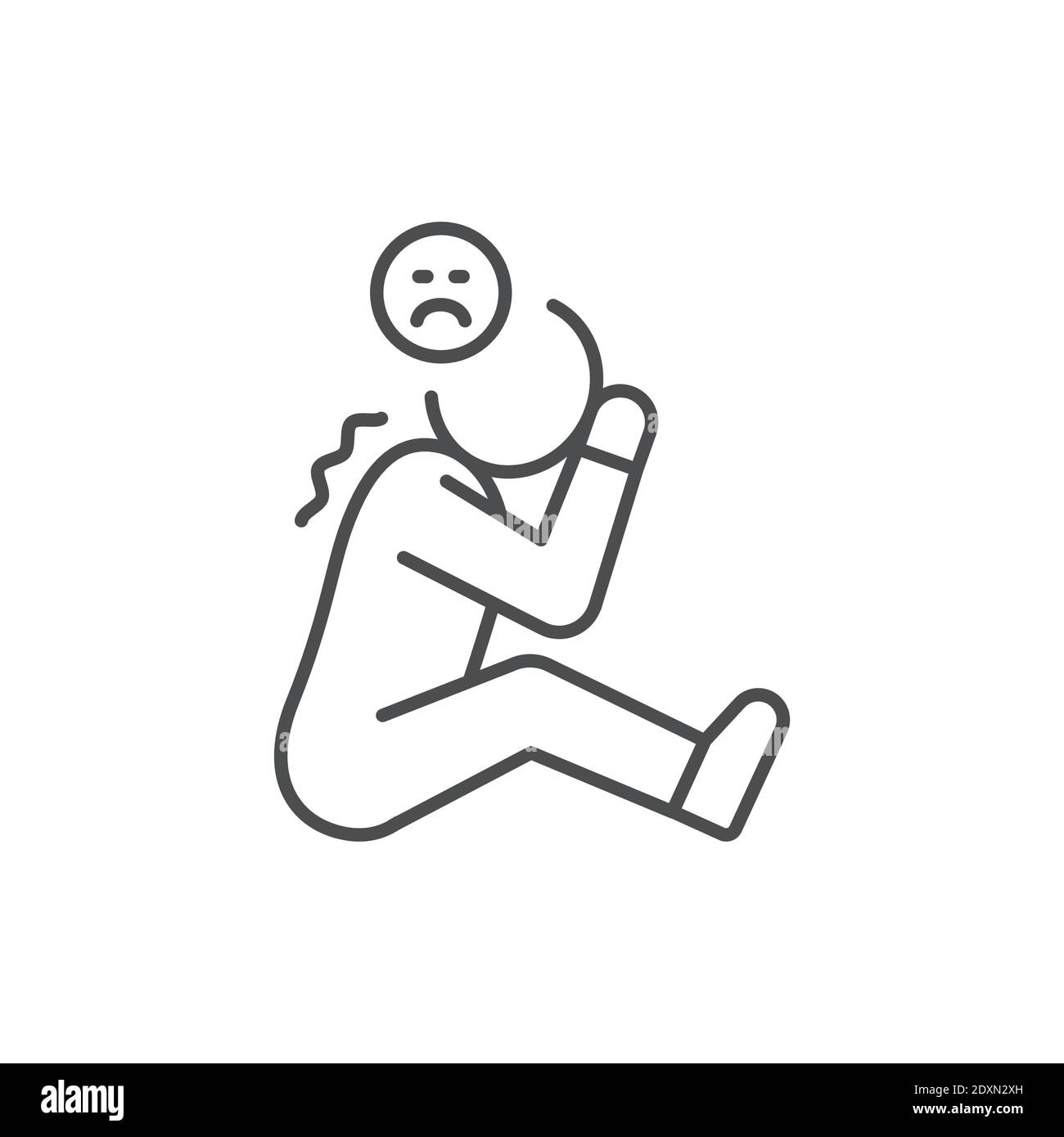 Depression line icon concept Black and White Stock Photos & Images - Alamy