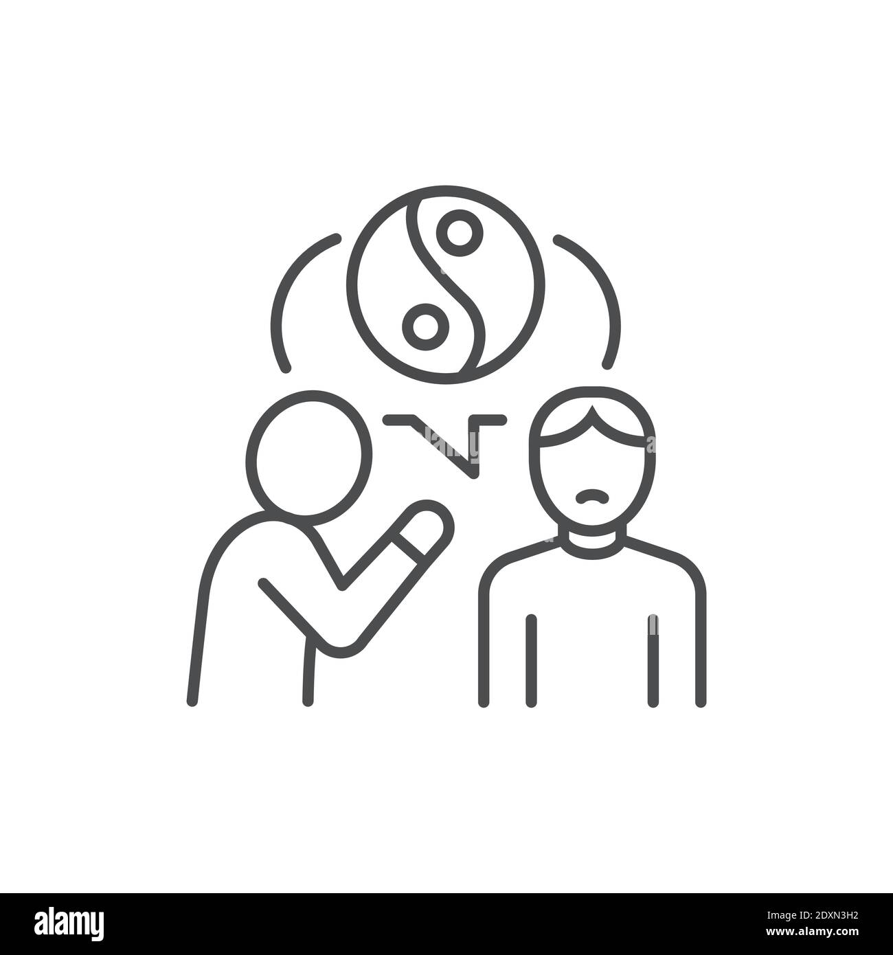 Hatred line color icon. Sign for web page, mobile app Stock Vector ...