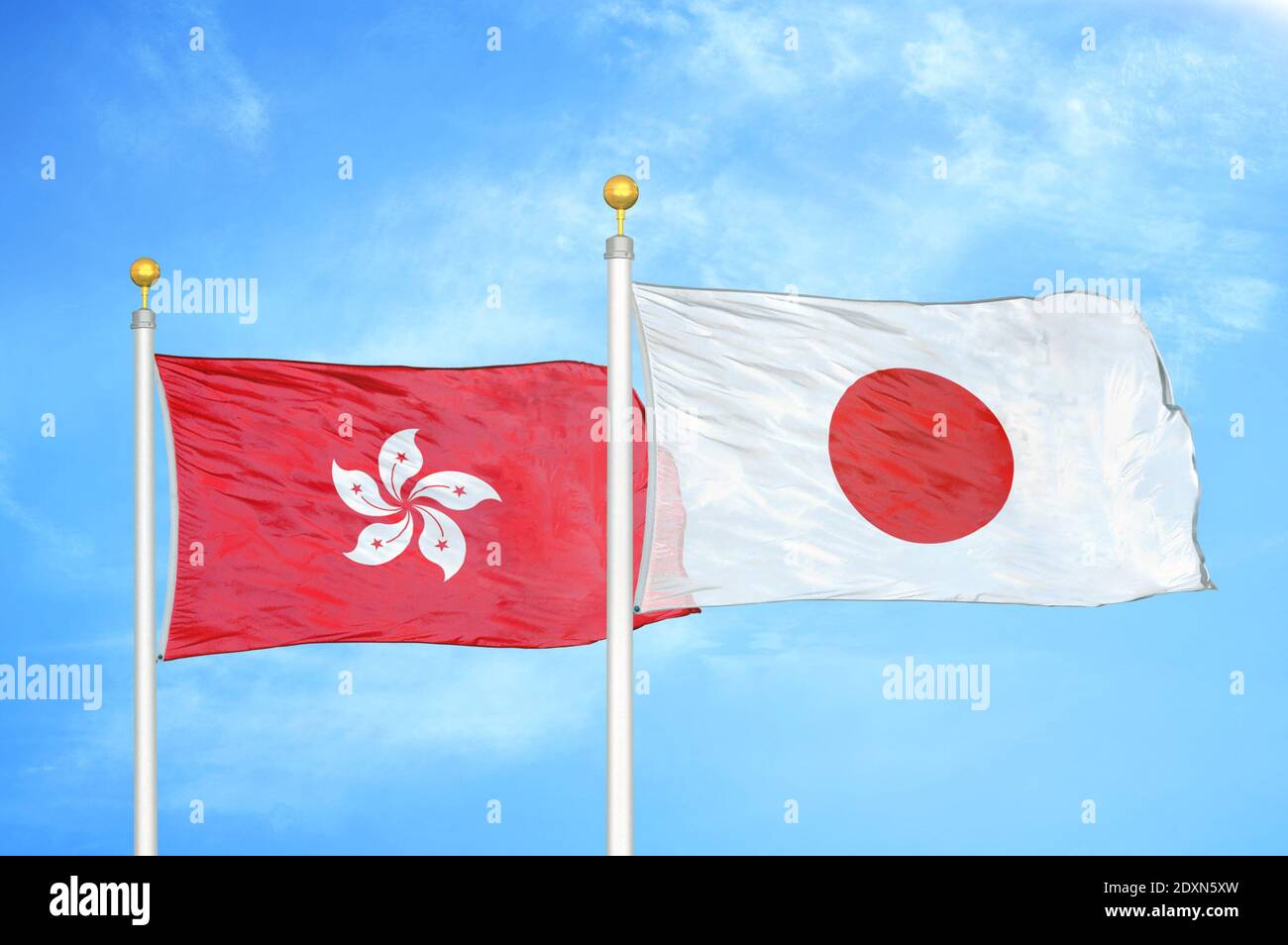 Hong kong japan flag hi-res stock photography and images - Alamy