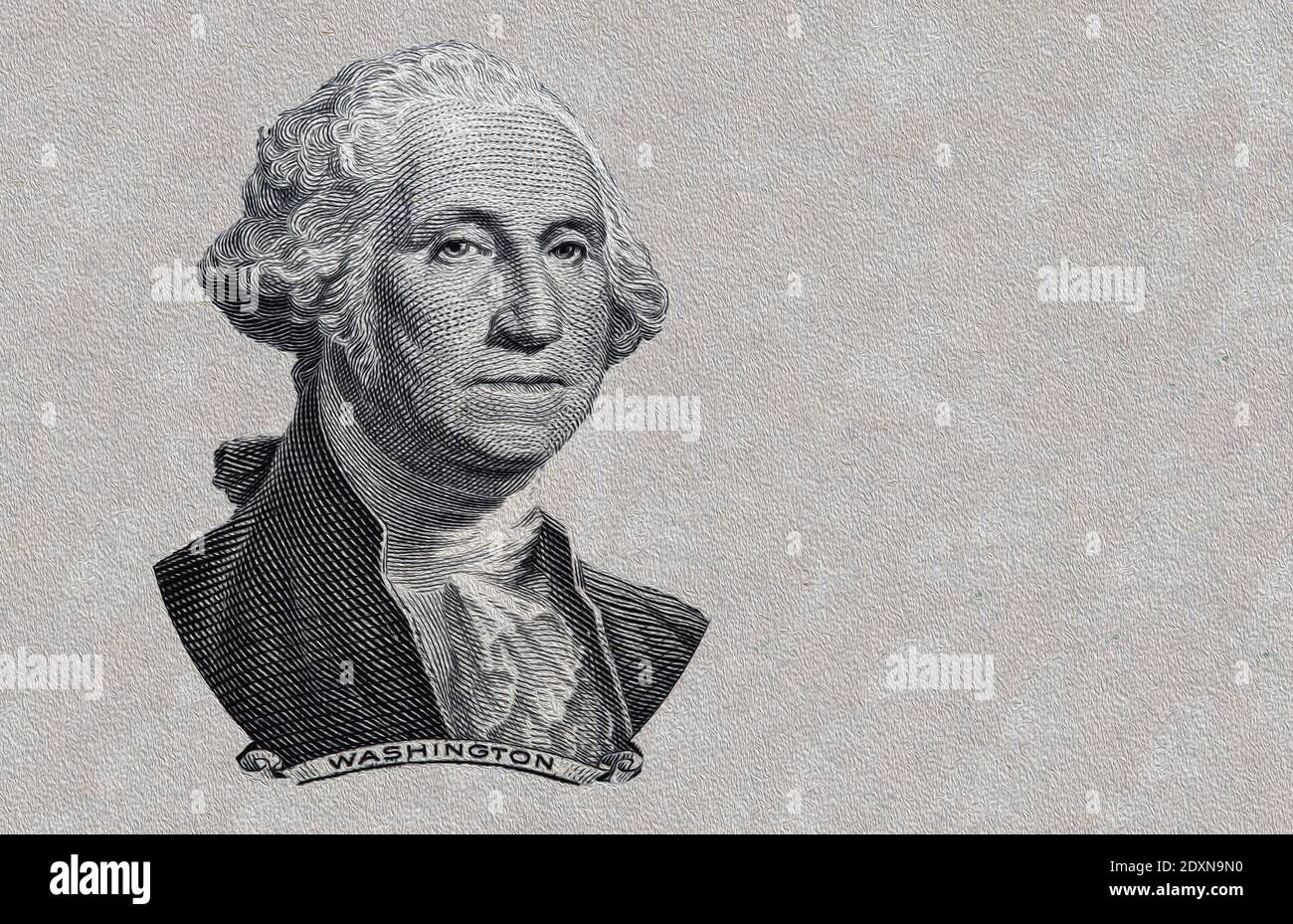 George Washington cut on 1dollar banknote isolated on white background ...