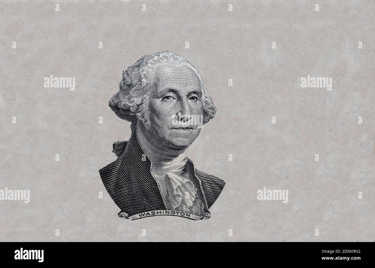 George Washington cut on 1dollar banknote isolated on white background ...