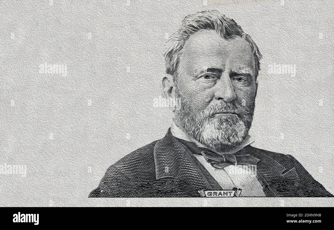 Ulysses grant face banknote hi-res stock photography and images - Alamy