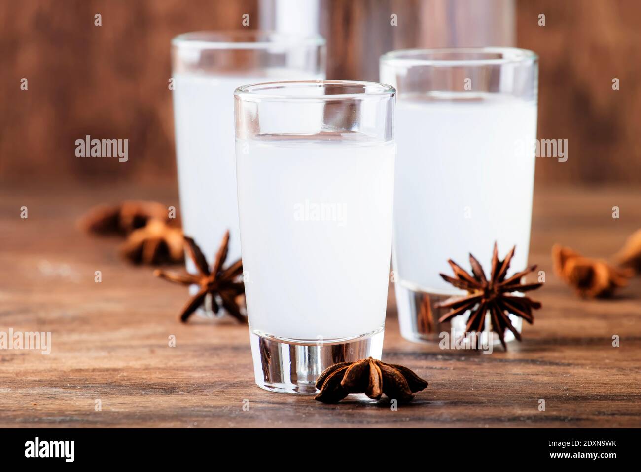 Ouzo - Greek anise brandy, traditional strong alcoholic drink in ...