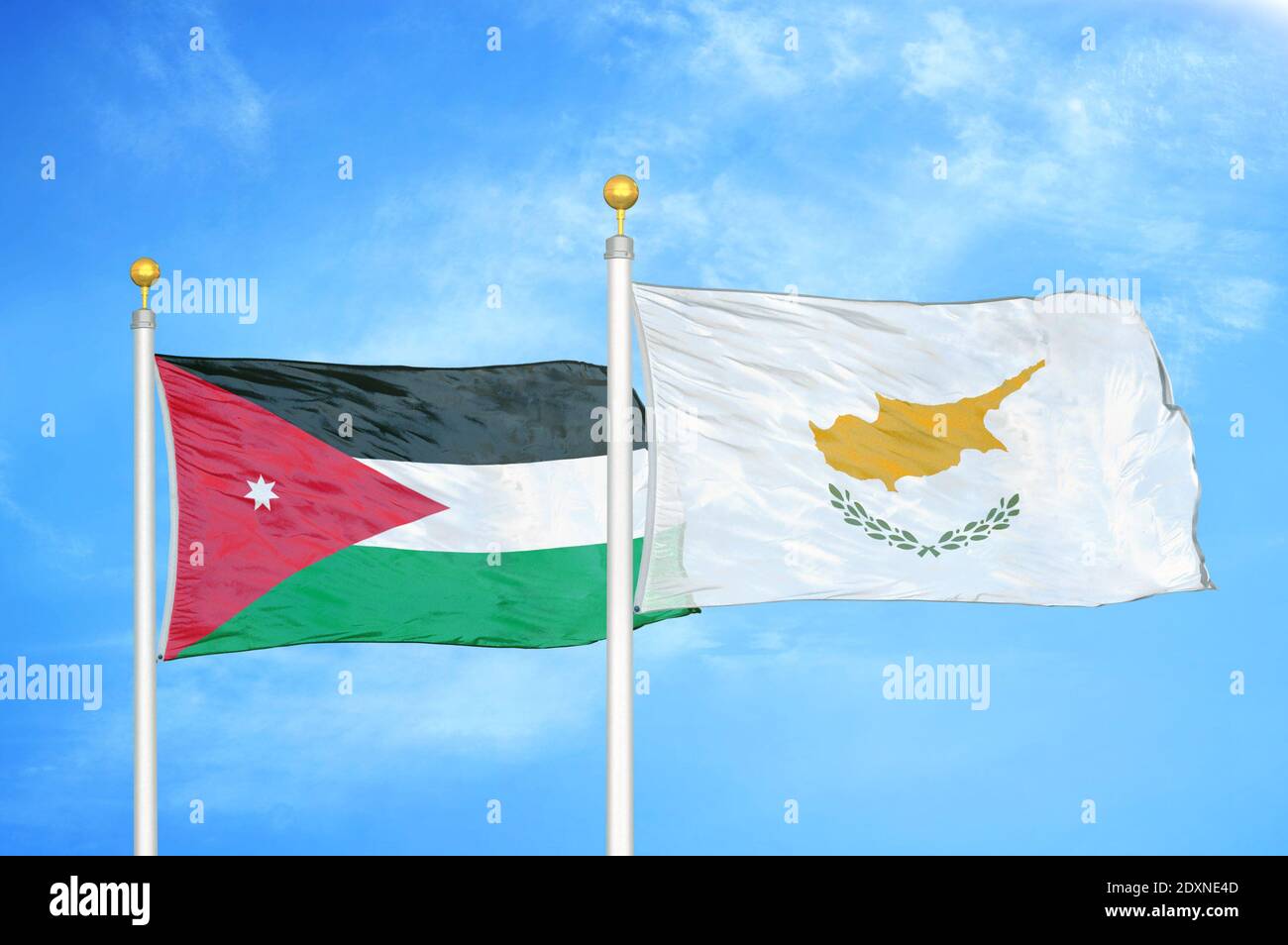 Cyprus jordan flag hi-res stock photography and images - Alamy