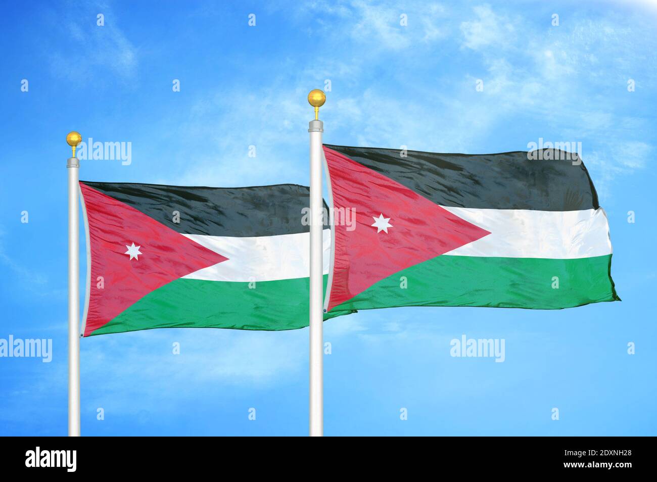 Jordanian flag waving hi-res stock photography and images - Alamy