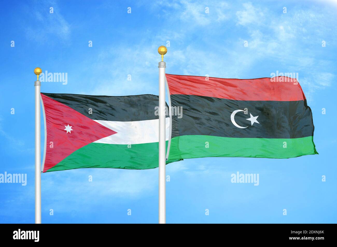 Libya jordan flag hi-res stock photography and images - Alamy