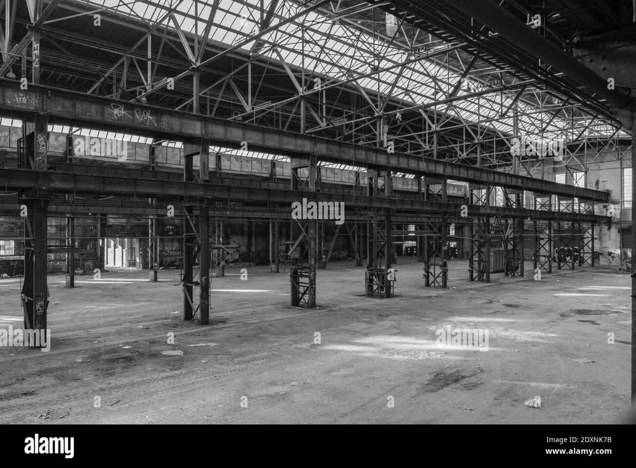 Interior Of Abandoned Factory Stock Photo - Alamy