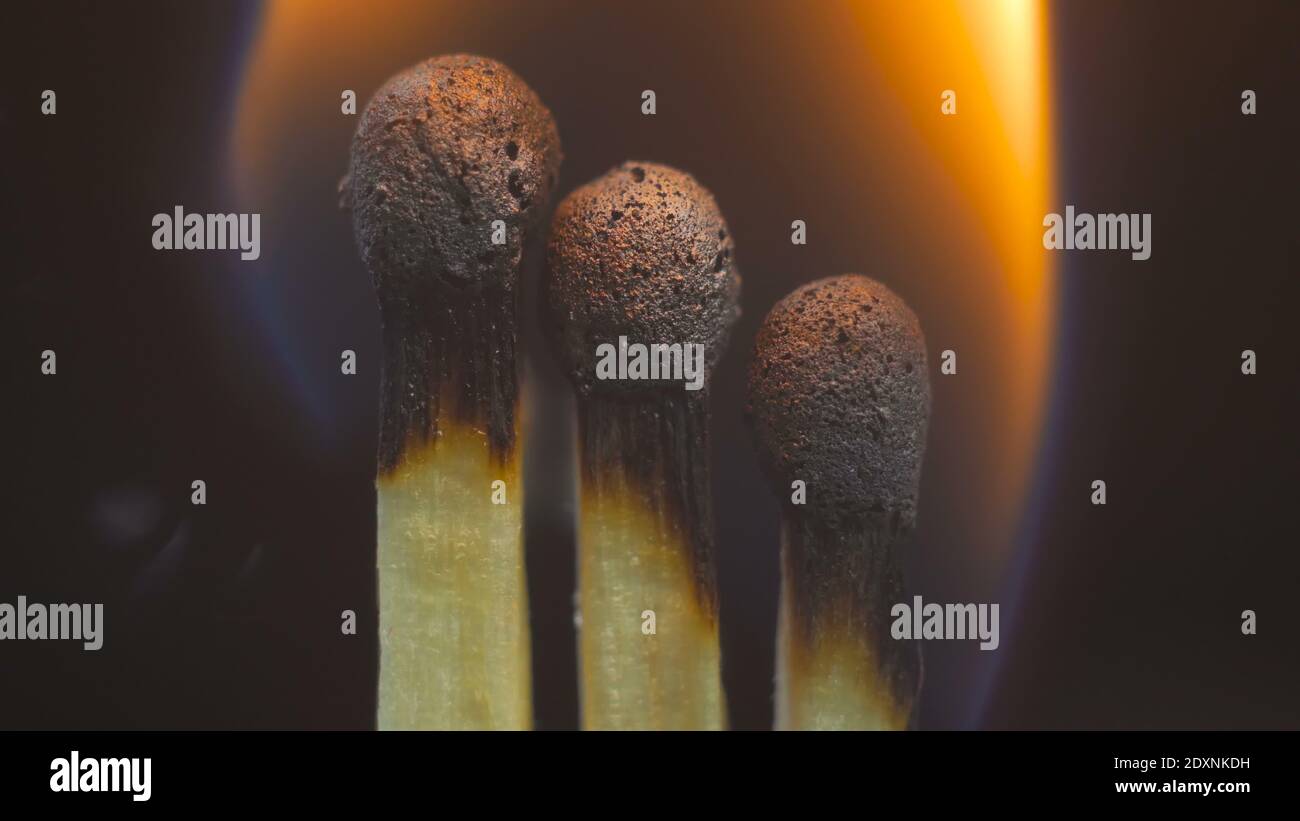 Burning wooden matches Stock Photo - Alamy