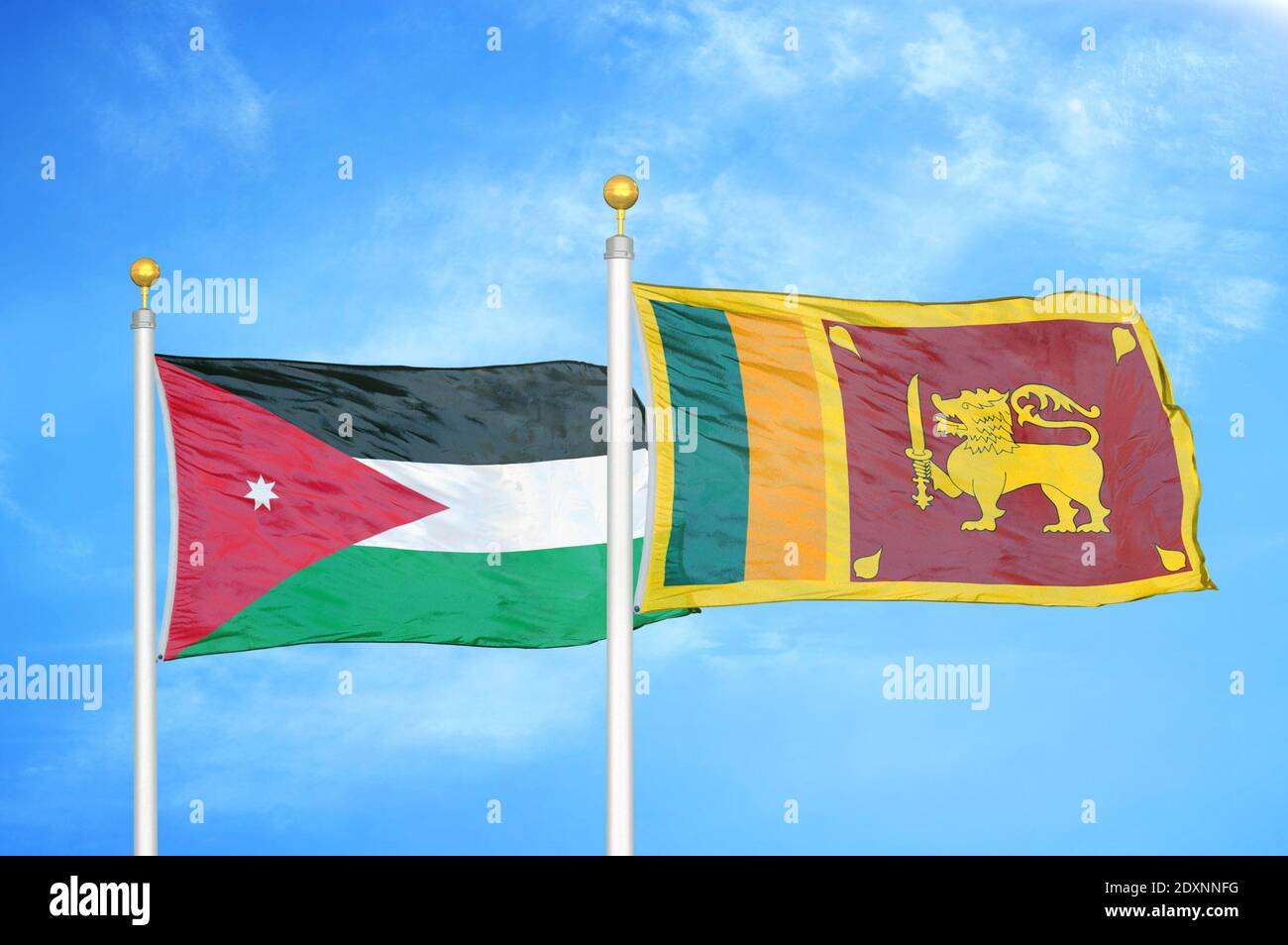 Sri lanka jordan flag hi-res stock photography and images - Alamy