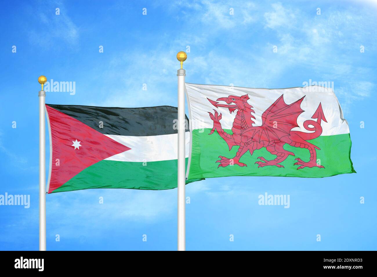 Jordan wales flag hi-res stock photography and images - Alamy