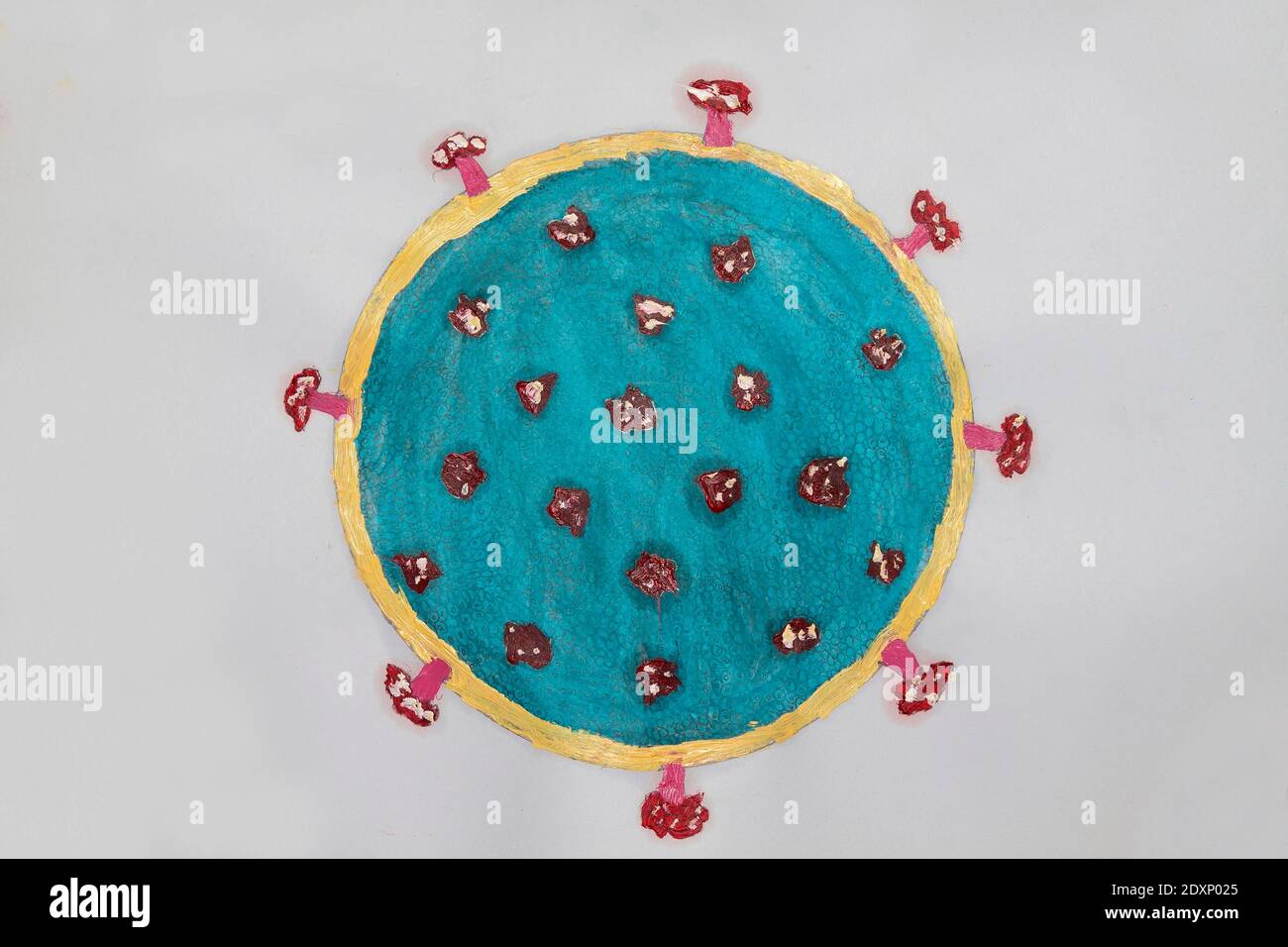 Homeschooling,painted virus,biology class Stock Photo - Alamy