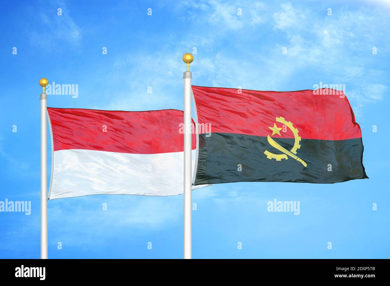 Angola indonesia flag hi-res stock photography and images - Alamy