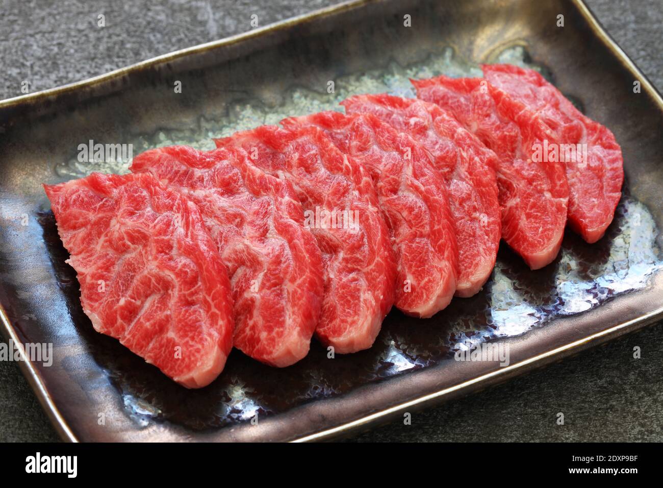 a rare part of japanese wagyu beef called Senbon Stock Photo - Alamy