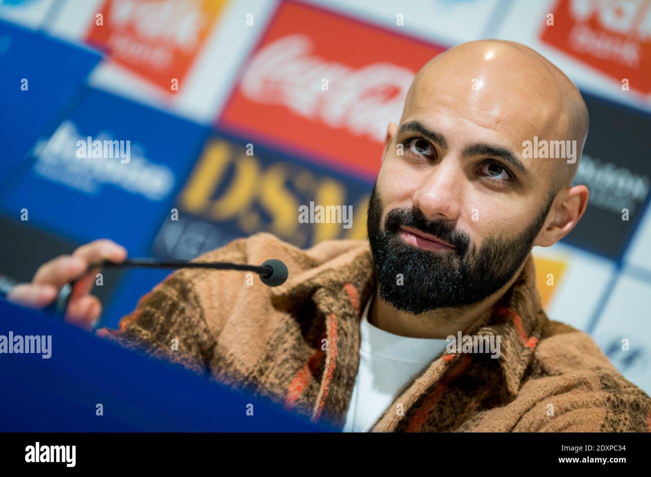 Gent's goalkeeper Sinan Bolat pictured during a press conference of ...