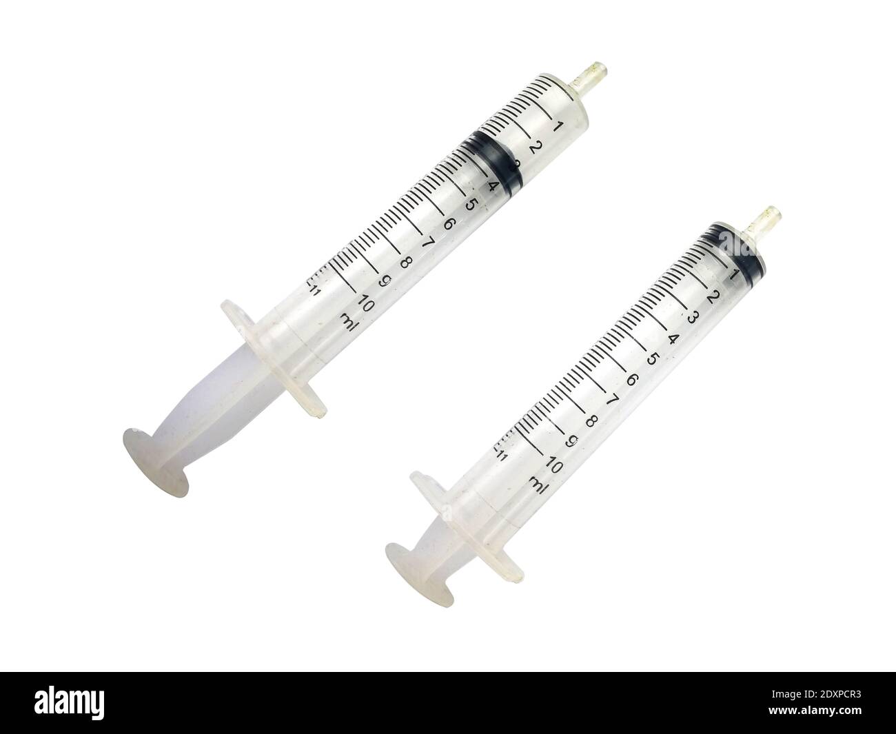 Medical syringes background Cut Out Stock Images & Pictures - Alamy