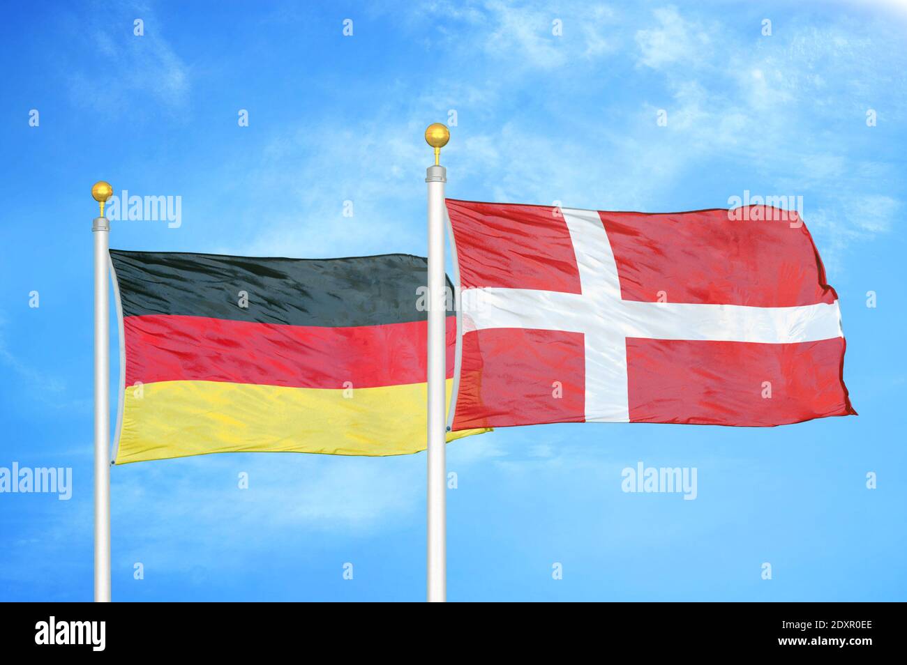 Denmark germany two flags hi-res stock photography and images - Alamy