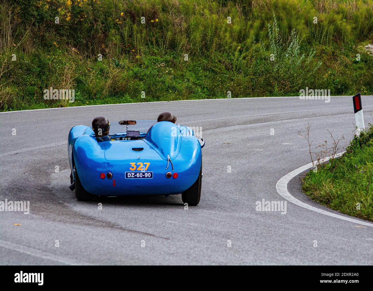 CAGLI , ITALY - OTT 24 - 2020 : MASERATI 200 S1955 on an old racing car ...