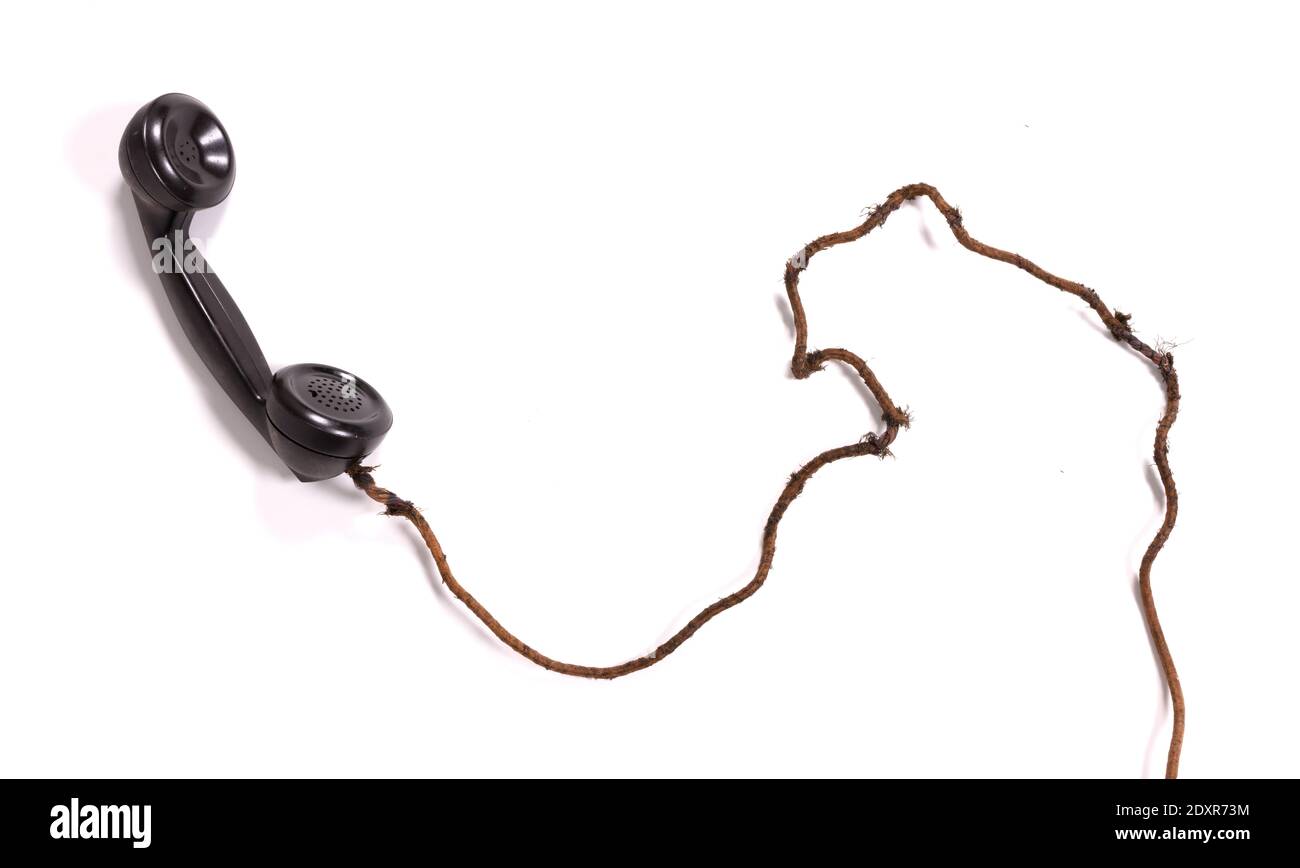 Vintage bakelite telephone horn, isolated on white Stock Photo - Alamy