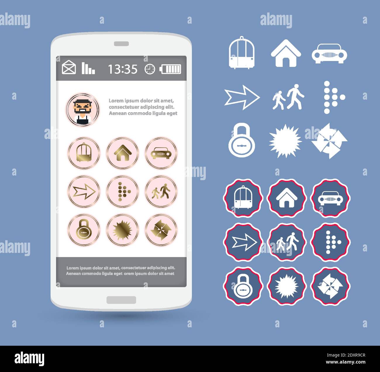 Story interface icon outline Stock Vector Images - Alamy