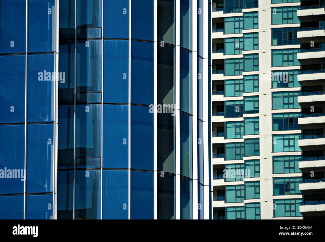 Modern design steel and glass commercial and residential high-rise ...