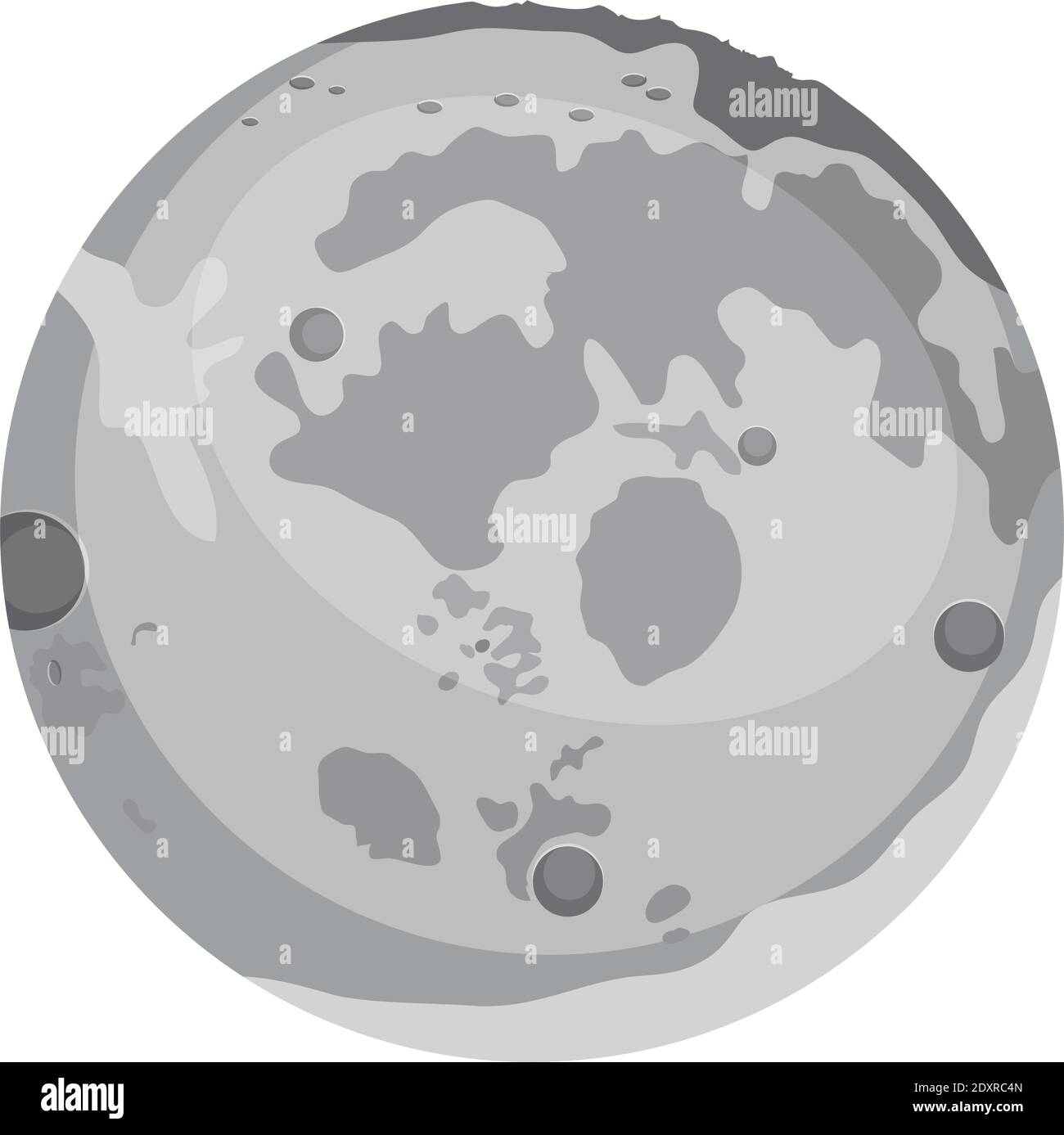 space moon icon over white background, colorful design, vector ...