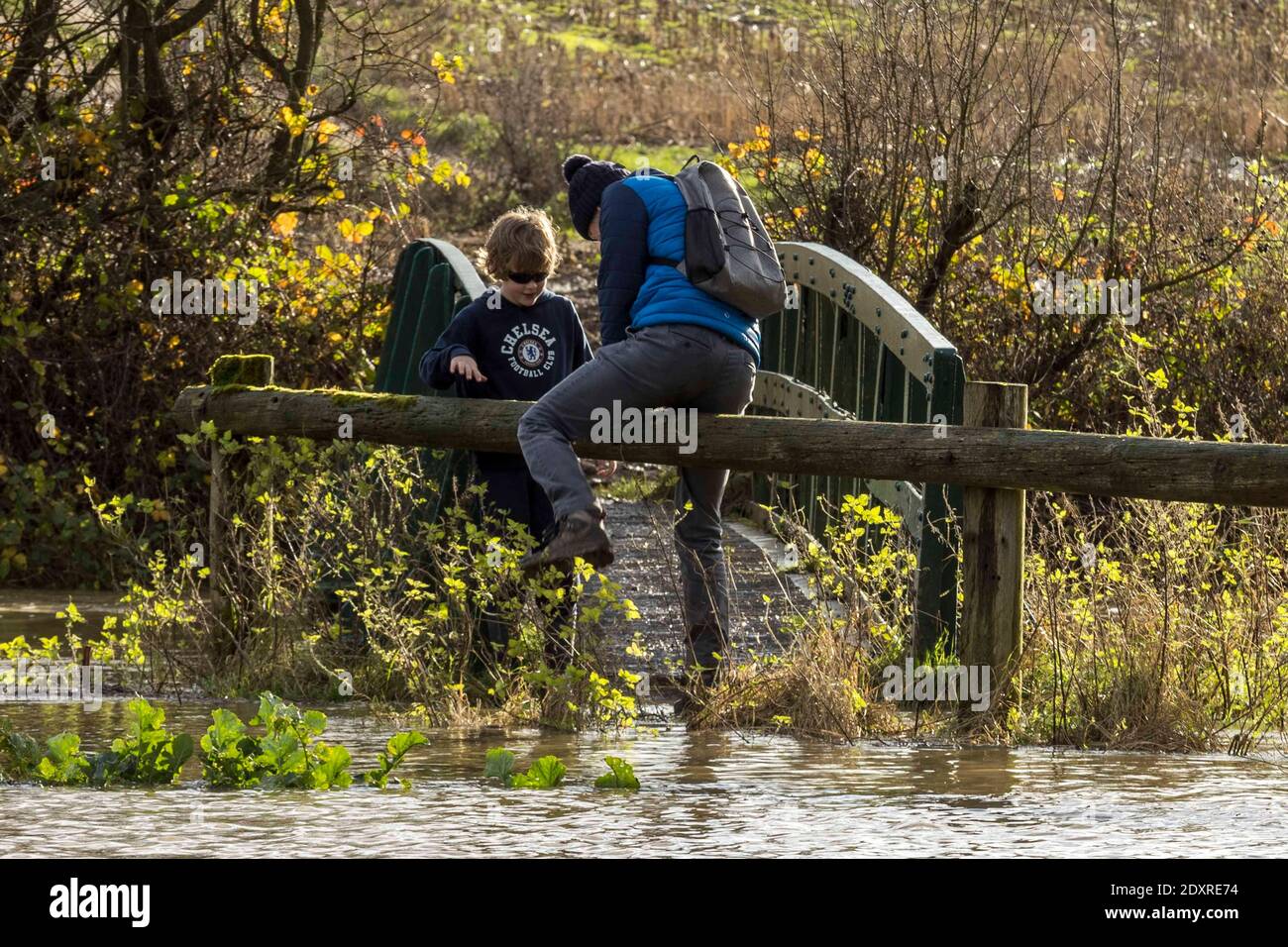 Ware, England. 24 December, 2020 Pictured: Fields in the Youngsbury ...