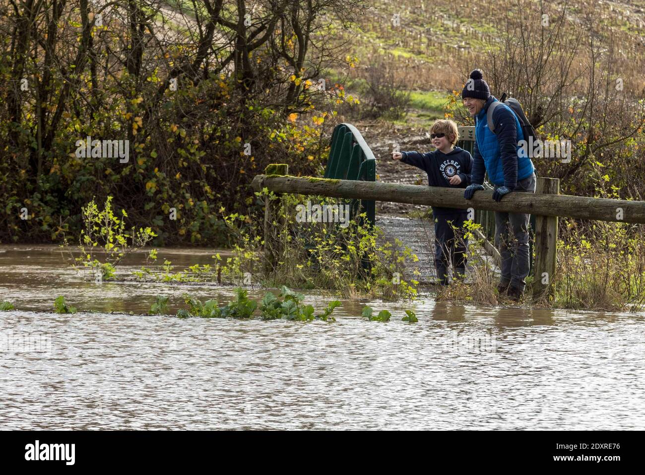 Ware, England. 24 December, 2020 Pictured: Fields in the Youngsbury ...