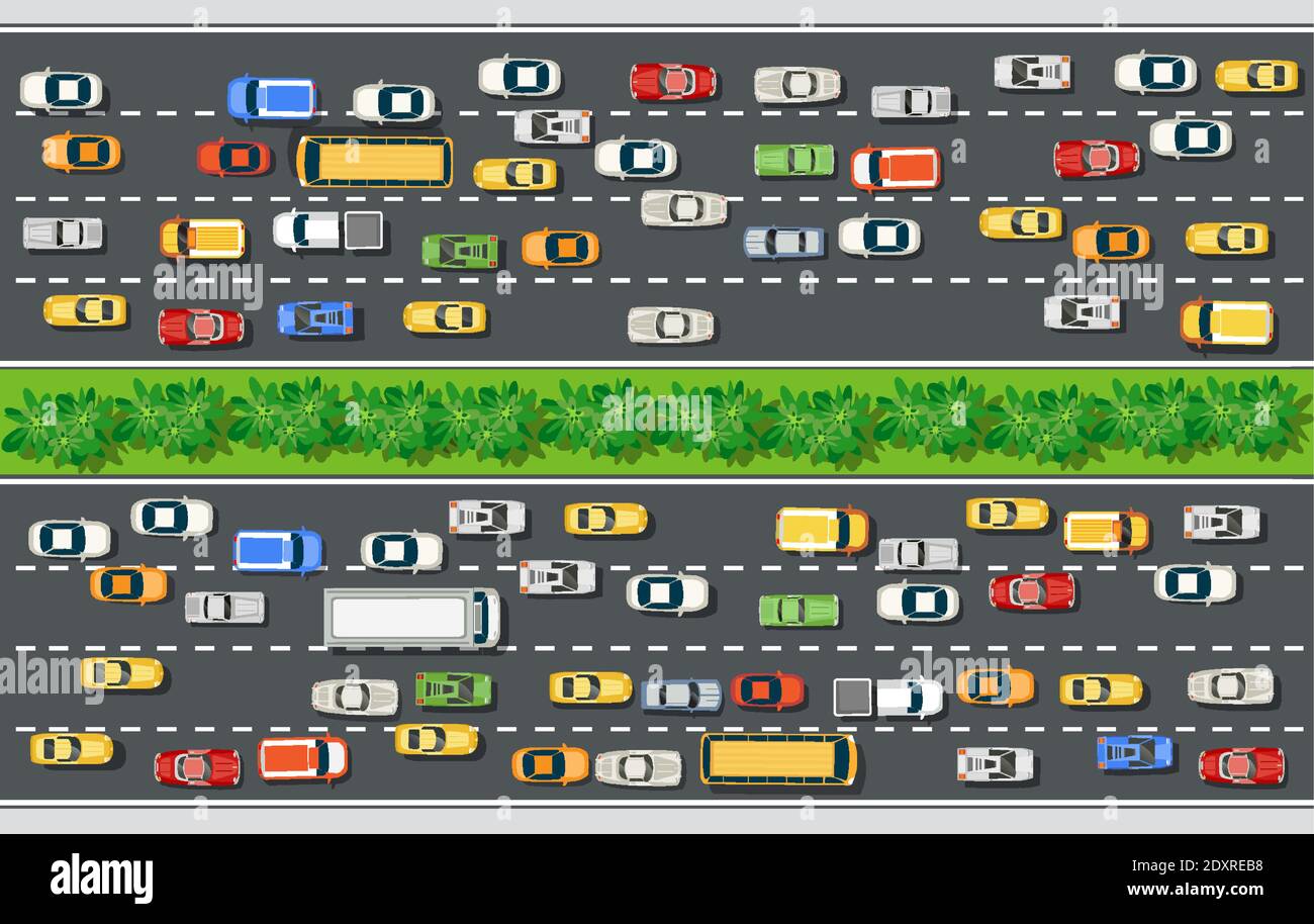 Road top view Stock Vector Images - Alamy
