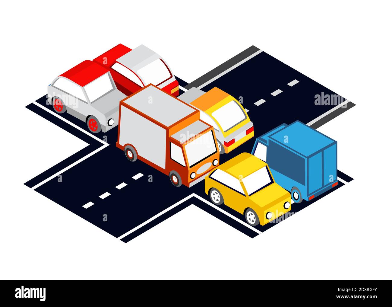 School traffic jam Stock Vector Images - Alamy