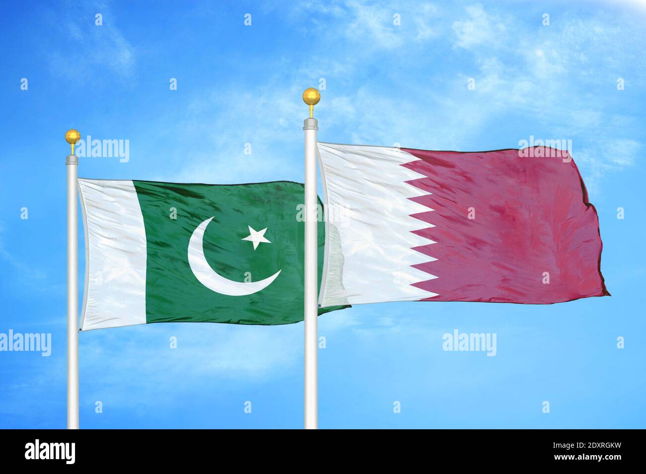 Pakistan qatar flag hi-res stock photography and images - Alamy