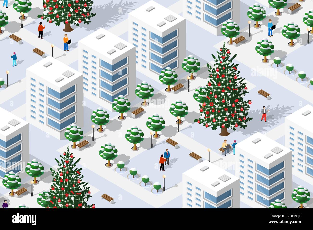 Cityscape background christmas design Stock Vector Images - Alamy