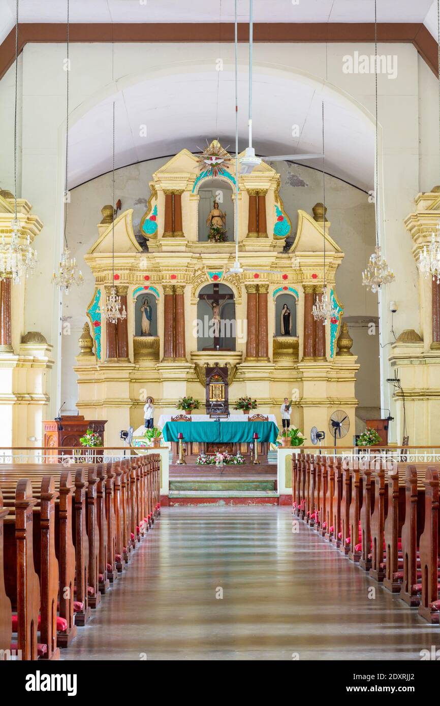 Inside the Tayum Church in Abra, Philippines Stock Photo - Alamy