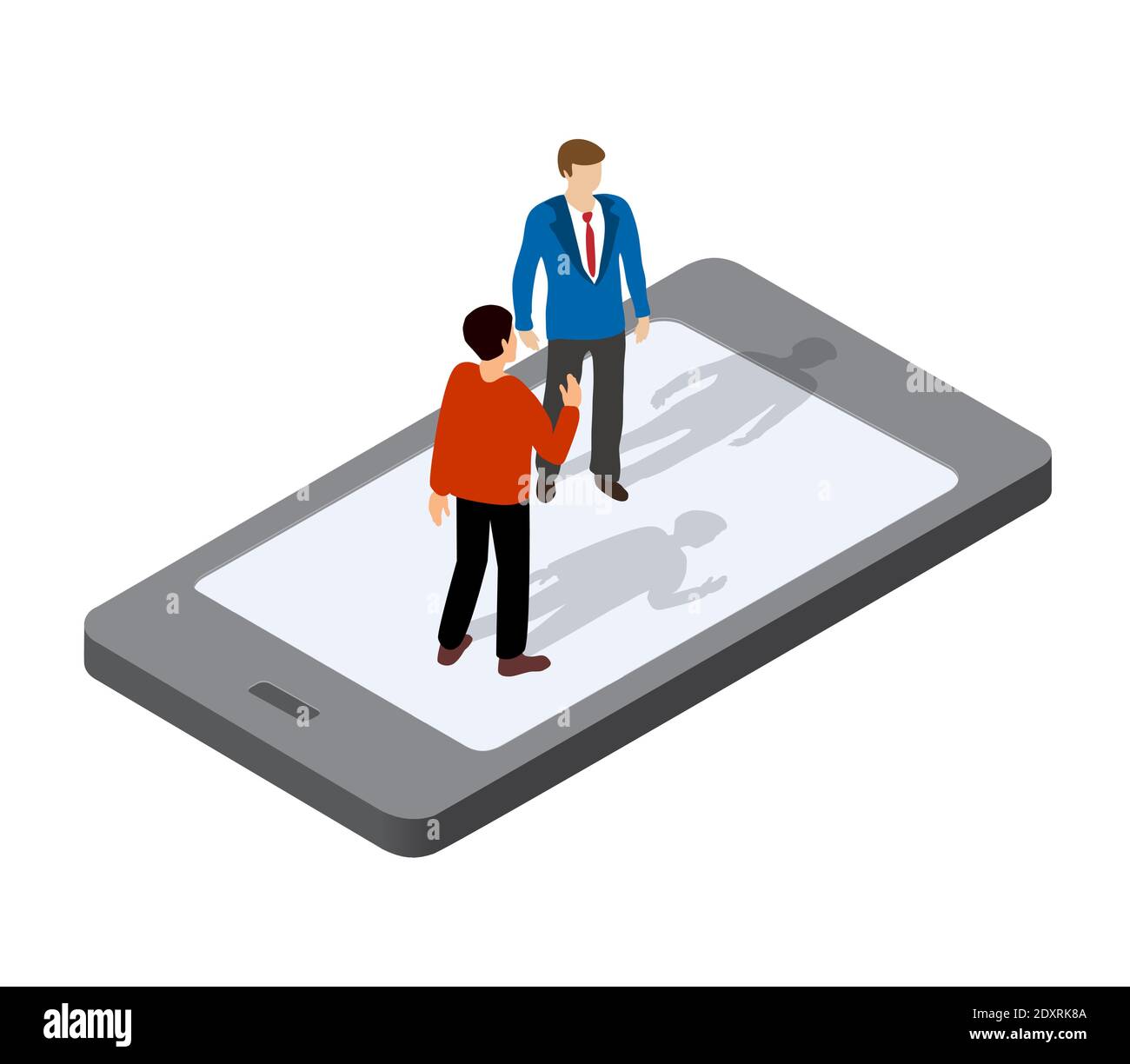 Man using phone portrait Stock Vector Images - Alamy