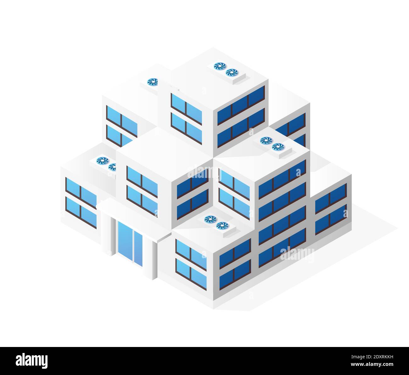 Isometric house building skyscraper concept Stock Vector Image & Art ...