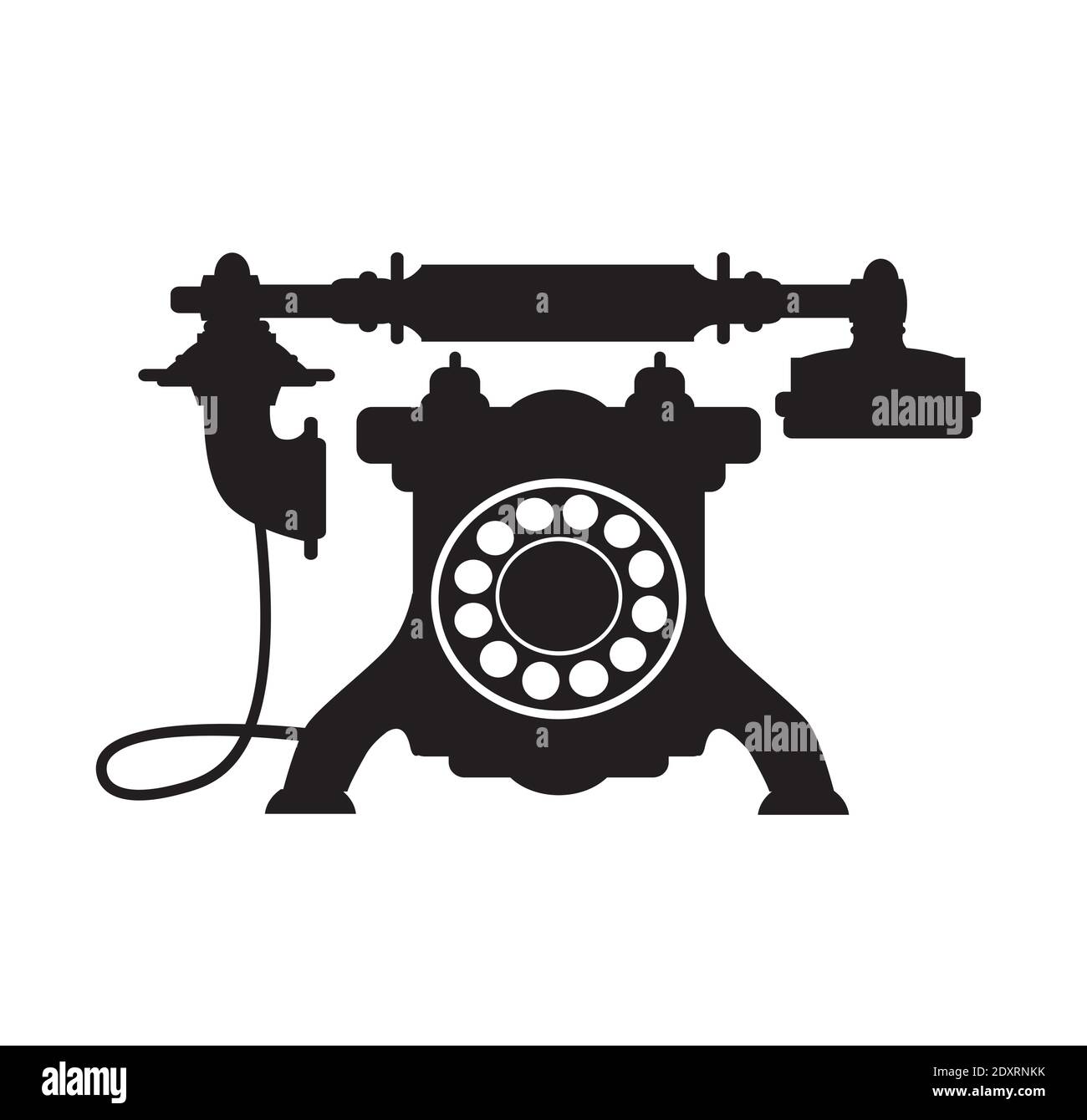 Retro phone vintage old technique Stock Vector Image & Art - Alamy