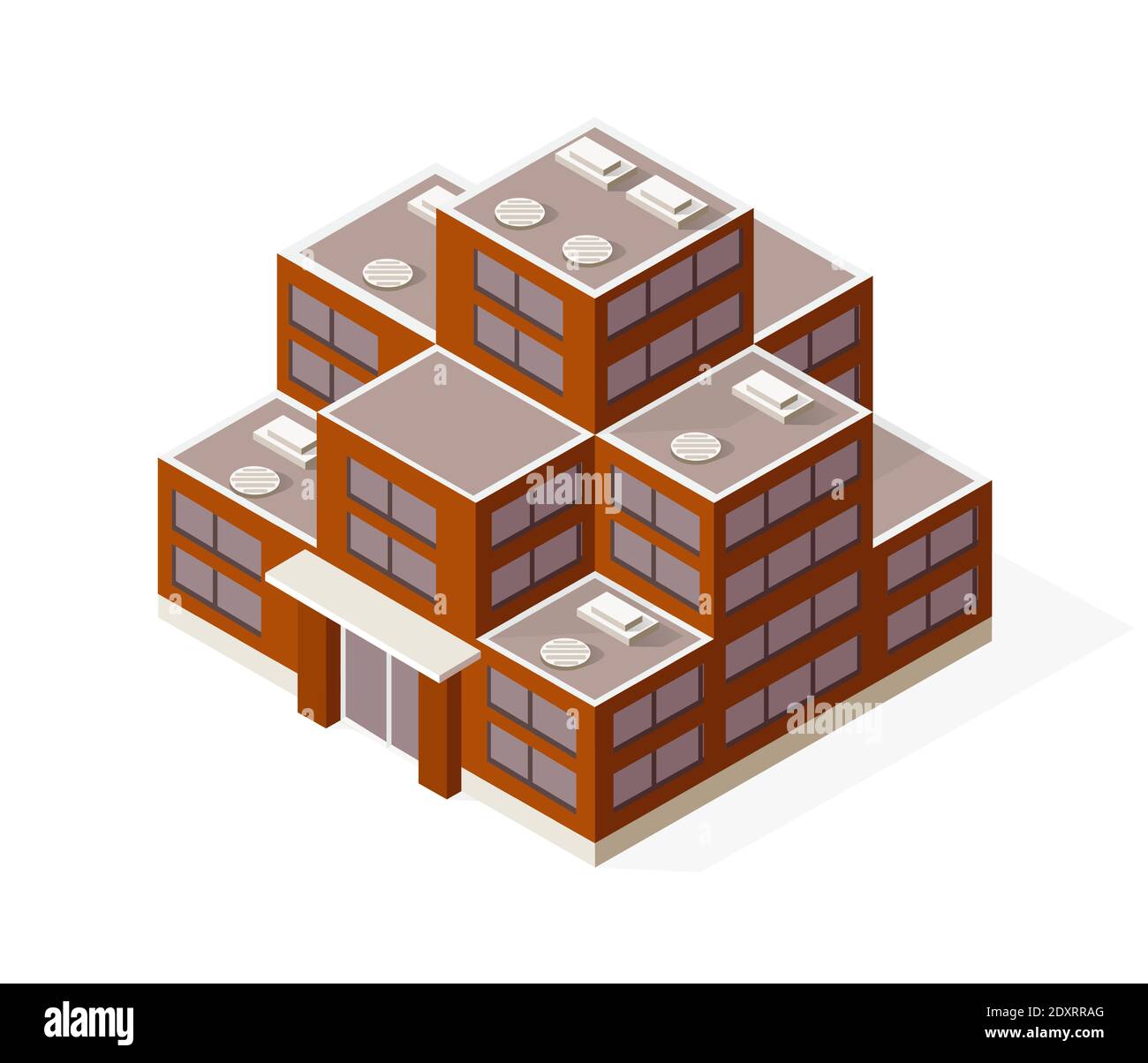 Isometric house building skyscraper concept Stock Vector Image & Art ...