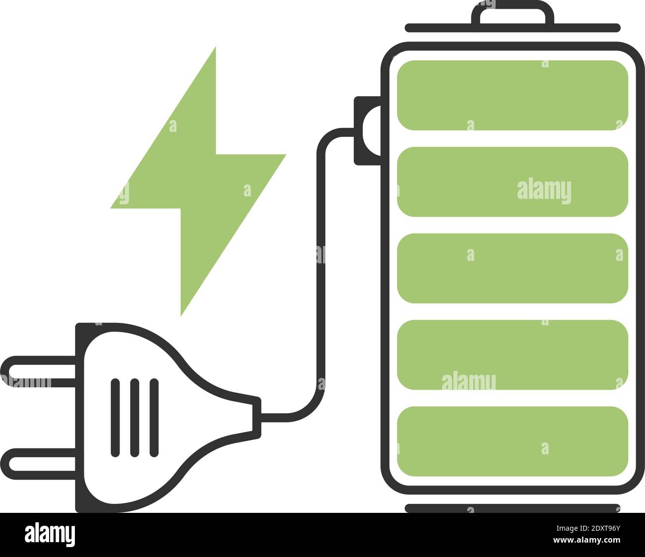 Rechargeable battery icon. Flat style. Isolated Stock Vector Image ...