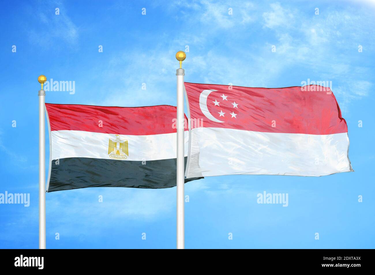Singapore egypt flag hi-res stock photography and images - Alamy